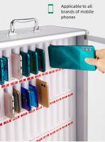 China Student Aluminum Alloy Wall clear Acrylic Storage Lockable Mobile Phone Holder Cabinet for sale