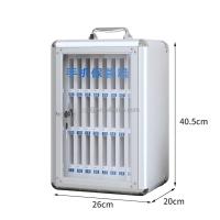 China Aluminum Alloy  Phone Locker Wall Mounted Cell Phone Storage Cabinet 24cells  Portable Student Employee Gym School for sale