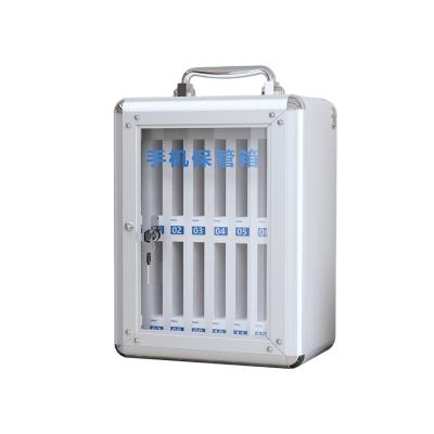 China Aluminum Alloy Flexible  Portable Cell Phone Box Portable Cell Phone Organizer  12 Cells Slots for Secure Storage for sale
