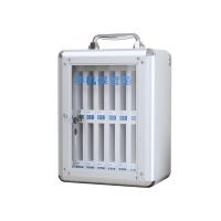 China Aluminum Alloy Flexible  Portable Cell Phone Box Portable Cell Phone Organizer  12 Cells Slots for Secure Storage for sale