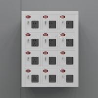 China Modern 12-Door Metal Steel Storage Cabinet Cell Phone Charging Locker for Office School Gym Supermarket Hospital Use for sale