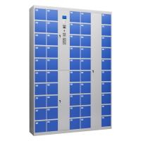 China Modern 50-Door Metal Phone Storage Cabinet Intelligent System Barcode Locker for Gym School Supermarket and Hospital Use for sale