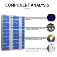 China Modern 50-Door Metal Phone Storage Cabinet Intelligent System Barcode Locker for Gym School Supermarket and Hospital Use for sale