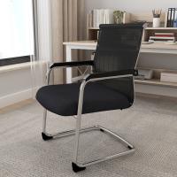 China Ergonomic Mesh Office Chair Without Wheels for Visitor Meeting and Training Computer-Friendly for sale