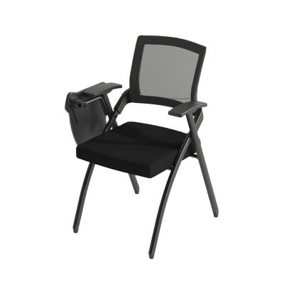 China Hot Sale Mesh Office  Study Chair With Folding Writing Table Folding Training Chair Meeting Chair for sale