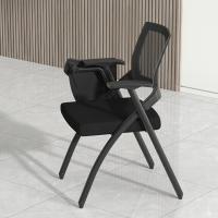 China Hot Sale Mesh Office  Study Chair With Folding Writing Table Folding Training Chair Meeting Chair for sale
