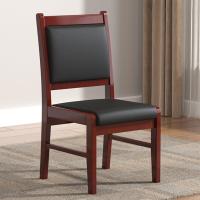 China Back Leather Chair with Wooden Frame for Conference Meeting Room Reception Chair Government Office Chairs for sale