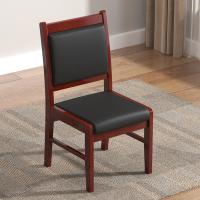 China Back Leather Chair with Wooden Frame for Conference Meeting Room Reception Chair Government Office Chairs for sale
