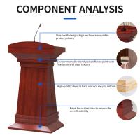 China Modern Ancient Rostrum Wooden MDF Metal Podium Pulpit Desk Church College Auditorium Concert Hall Entry OEM Commercial Furniture for sale