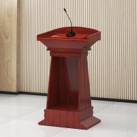 China Modern Ancient Rostrum Wooden MDF Metal Podium Pulpit Desk Church College Auditorium Concert Hall Entry OEM Commercial Furniture for sale