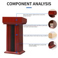 China Thickened Solid Wooden Lectern Podium Church Podium School Furniture Student Speech Desk Speak Table for sale
