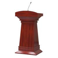 China Wooden Church Lectern Podium Stand Display for Church Podium De Acrilico Modern Church Pulpit Design Concert Stage Podium for sale