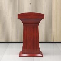 China Wooden Church Lectern Podium Stand Display for Church Podium De Acrilico Modern Church Pulpit Design Concert Stage Podium for sale