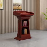 China Wooden Church Lectern Podium Stand Display for Church Podium De Acrilico Modern Church Pulpit Design Concert Stage Podium for sale