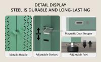 China Metal Buffet Cabinet  Adjustable Storage Magnetic Door Lock Multi-Purpose Steel Sideboard for Home for sale