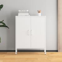 China Modern Ultra-Thin Metal Sideboard Buffet Cabinet With 2 Steel Doors Dining Room Furniture for Home Use Living Bedroom Storage for sale