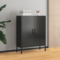 China Modern Ultra-Thin Metal Sideboard Buffet Cabinet With 2 Steel Doors Dining Room Furniture for Home Use Living Bedroom Storage for sale