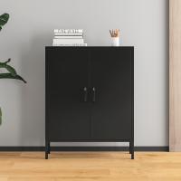 China Modern Ultra-Thin Metal Sideboard Buffet Cabinet With 2 Steel Doors Dining Room Furniture for Home Use Living Bedroom Storage for sale