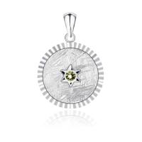 China 925 Sterling Silver Muonionalusta Meteorite Pendant From Sweden Fashionable for sale
