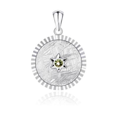 China 925 Sterling Silver Muonionalusta Meteorite Pendant From Sweden Fashionable for sale