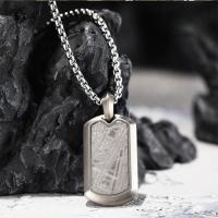 China Extraterrestrial Meteorite Dog Tag Pendant Encased In Stainless Steel for sale