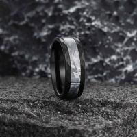 China Tungsten Meteorite Ring Mens Wedding Band Unique Statement ring handmade jewelry for sale
