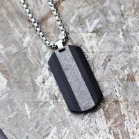 China Carbon Fiber Iron Meteorite Dog Tag Pendant Stainless Steel Bale Men Pendant for sale