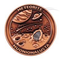 China Space Traveling Meteorite Muonionalusta Metal Coin Collectible  40mm God Copper for sale