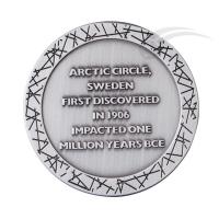 China Space Traveling Meteorite Muonionalusta Metal Coin Collectible  40mm God Copper for sale