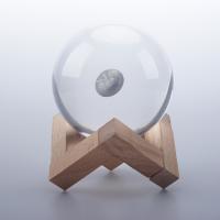 China Resin Craftwork Meteorite Gift Space Ball Giftware 80mm Clear Crystal Sphere for sale
