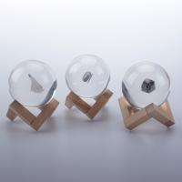 China Resin Craftwork Meteorite Gift Space Ball Giftware 80mm Clear Crystal Sphere for sale