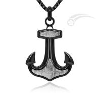 China Shiny Muonionalusta Iron Meteorite Anchor Pendant Necklace For Men for sale