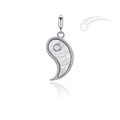 China 925 Sterling Silver Tai Chi Meteorite 2 in 1 Pendant 13*20 mm Jewelry for sale