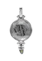 China Space Rock Meteorite 925 Sterling Silver Jewelry Pendant with Moldavite for sale