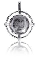 China Interstellar Meteorite 925 Sterling Silver Pendant 15mm Round for sale