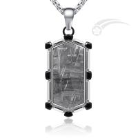 China Unique Muonionalusta Meteorite Pendant  Stainless Steel For Men Dog Tag for sale