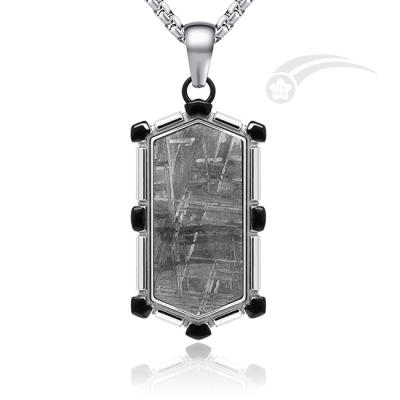 China Unique Muonionalusta Meteorite Pendant  Stainless Steel For Men Dog Tag for sale