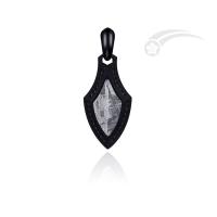 China Shield Shape Meteorite Stainless Steel Pendant Ladies Pendant With CZ Stone for sale