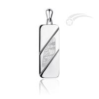 China Rhombus Stainless Steel Muonionalusta Meteorite Pendant Polished for sale