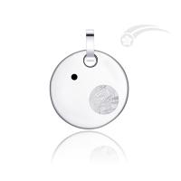 China Cosmos Mens Meteorite Pendant  Stainless Steel Jewelry Pendant Round Unisex for sale