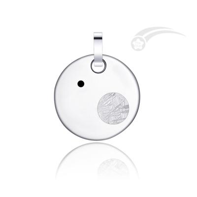 China Cosmos Mens Meteorite Pendant  Stainless Steel Jewelry Pendant Round Unisex for sale