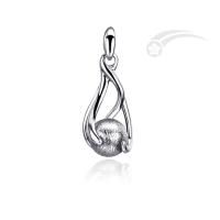 China 8mm Sphere Meteorite 925 Sterling Silver Pendant Elegant for sale
