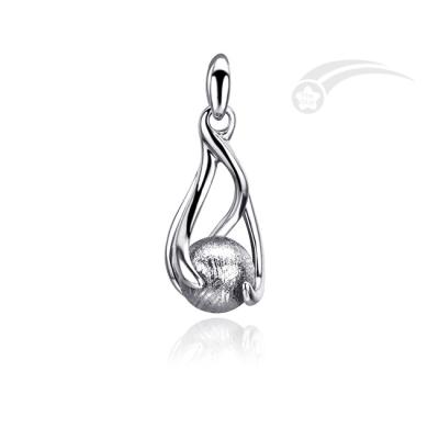 China 8mm Sphere Meteorite 925 Sterling Silver Pendant Elegant for sale