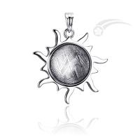 China The Sun Meteorite 925 Silver Pendant 15mm Round Unique for sale