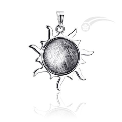 China The Sun Meteorite 925 Silver Pendant 15mm Round Unique for sale