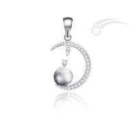 China Moon Meteorite 925 Sterling Silver Pendant Romantic Mystery Jewelry for sale