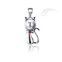 China A Cat Meteorite 925 Sterling Silver Pendant Cute And Lovely for sale