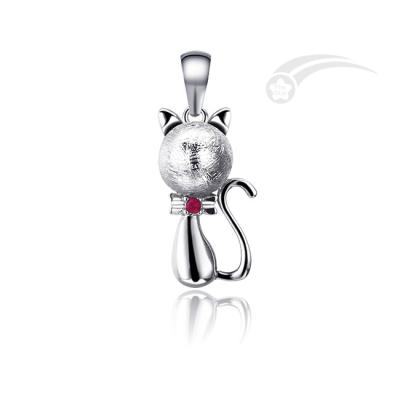 China A Cat Meteorite 925 Sterling Silver Pendant Cute And Lovely for sale