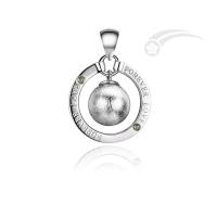 China Forever Love Meteorite 925 Sterling Silver Pendant Movable Meteorite Bead for sale