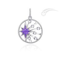 China Polaris Meteorite 925 Sterling Silver Jewelry Pendant 25 mm for sale